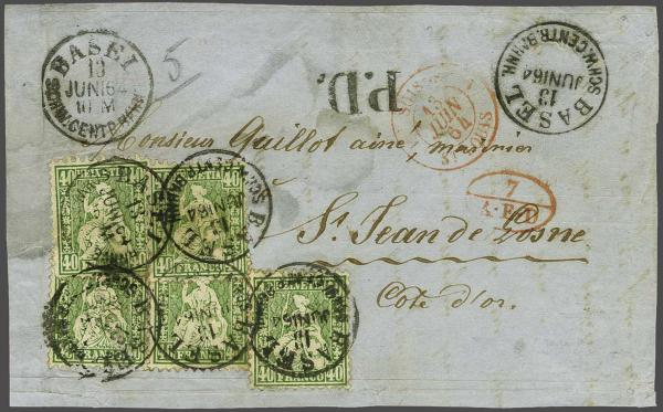 Stamp Auction - schweiz sitz. helvetia gez. - SWITZERLAND ...